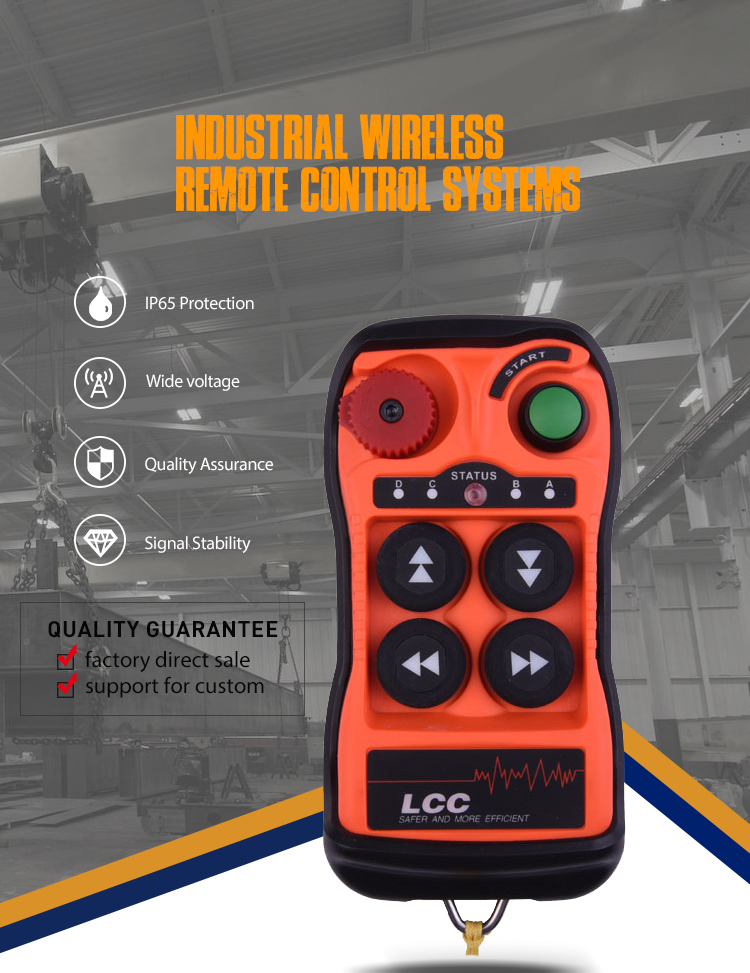 Q404 48V Double Speed Industrial Radio Remote Control for Eot Crane ...